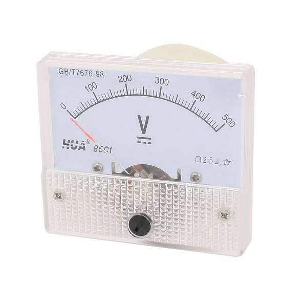 Rectangle Dial Panel Gauge Voltage Voltmeter DC 0-500V 85C1 Model - DC ...