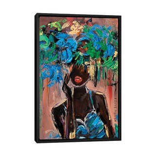 Large Wall Art, Framed Art, African Woman In Blue, by Viktoria Latka ...