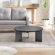 Round Coffee Table Walnut Wood Surface and Black Metel Feet - Bed Bath ...