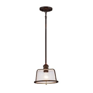 Justice Design Group Revere 12" 1-Light Pendant with Seeded Glass Shade ...