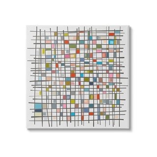 Stupell Remembering Mondrian Abstraction Canvas Wall Art Design by ...