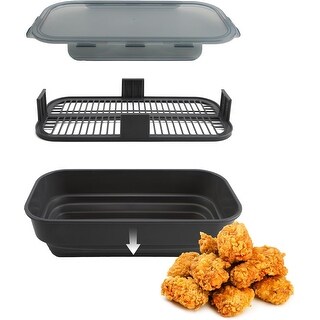 Collapsible Batter Bowl, Mess-Free Breading Shaker for Fish, Chicken ...