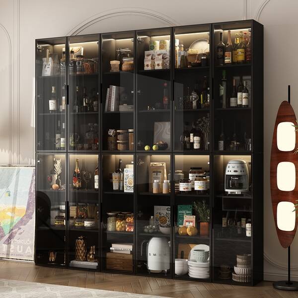 Modular Display Storage Cabinet w/Safety Features and Ambient Lighting ...