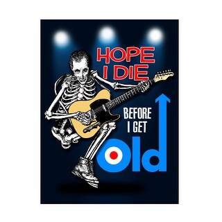 RetroPlanet 'Hope I Die Before I Get Old' Canvas Art - Bed Bath ...