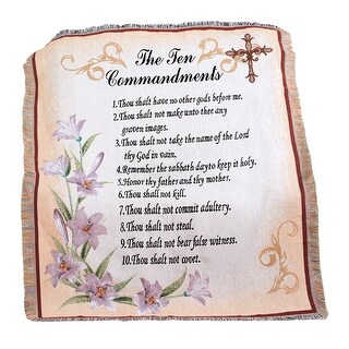 The Ten Commandments Fringe Border Tapestry Throw - Bed Bath & Beyond ...