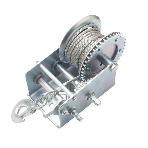 Hand Winch 2500LBS ATV Boat Trailer Manual Winch Heavy Duty 10M Steel ...