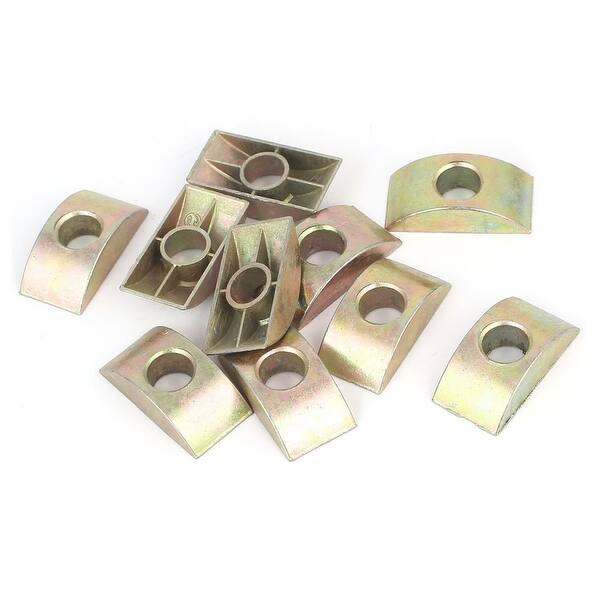 8mm Hole Alloy Furniture Fitting Connector Half Moon Nut Spacer 10 Pcs ...