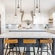 LALUZ Modern 3-Light Glass Chandelier Black Gold Cluster Pendant for ...