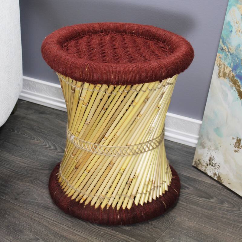 Natural Geo Moray Handwoven Jute Accent Stool (Set of 2) - Overstock ...