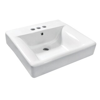 Kingston Brass NuvoFusion 20-Inch Ceramic Console Sink Basin (4-Inch, 3 ...