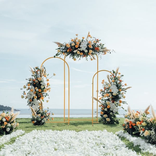 3PCS Gold Wedding Arbor - On Sale - Bed Bath & Beyond - 38910840