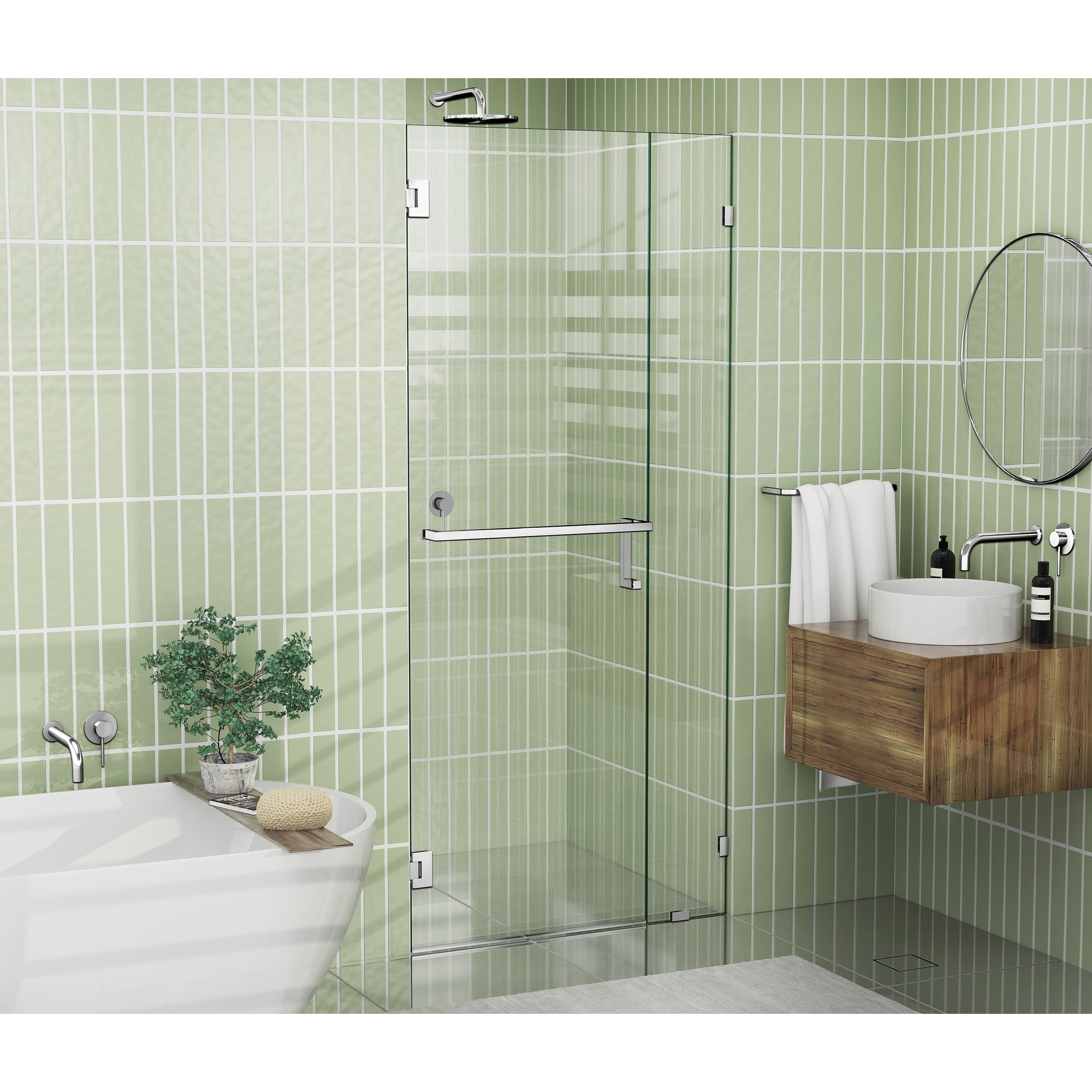 Towel bar for glass shower door store