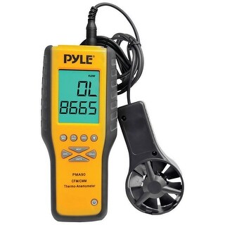 Pyle pma90 pyle anemometer and thermometer for air velocity air flow ...