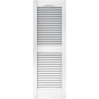 Builders Edge, Inc. 15X43 Wht Louver Shutter 023140043001 Unit: PAIR ...