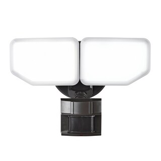 Black/White/Bronze 30-Watt 180-Degree Motion Activated Outdoor ...