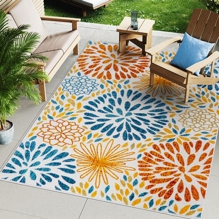 Brooklyn Rug Co Indoor/Outdoor Transitional Labyrinth Area Rug - Bed ...