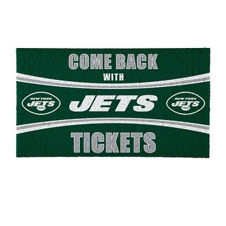 New York Jets 28 in. x 16 in. PVC "Come Back With Tickets" Trapper Door ...