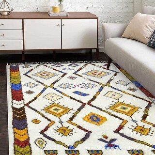 Overton Handmade Boho Moroccan Area Rug - 5' x 8' - Bed Bath & Beyond ...