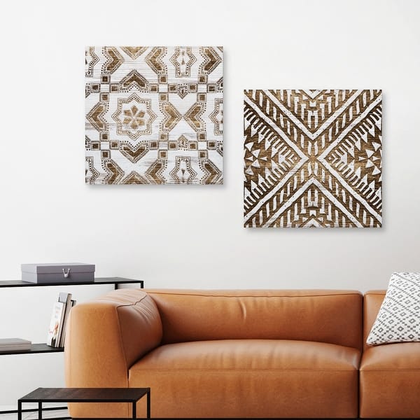 Wood Tile African 1 & 2 by Nikki Chu Canvas Art Prints - On Sale - Bed ...