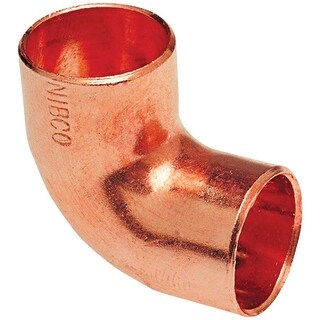 NIBCO 3/4 In. CxC 90 Deg. Close Ruff Copper Elbow (1/4 Bend) (10-Pack) - 1 Each - Bed Bath ...
