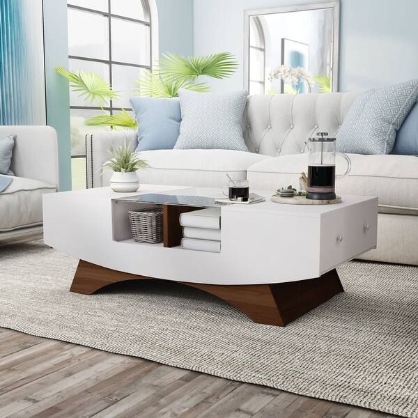 Angelic Contemporary 49-inch 4-Shelf Coffee Table by Furniture of ...