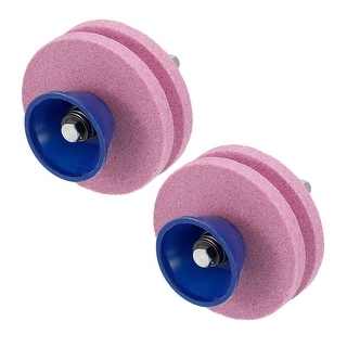 Lawn Mower Blade Sharpener, 2Pcs Double Layer Corundum Blade Sharpener ...