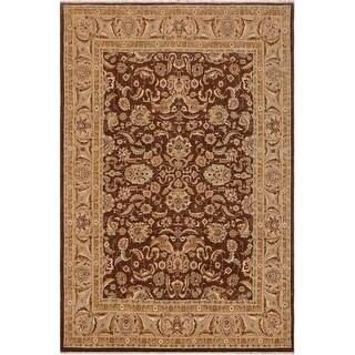 Oriental Ziegler Jenice Brown Tan Hand-knotted Wool Rug - 8'11" x 12'0 ...