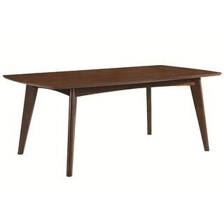 Mid-century Modern Wooden Dining Table, Dark Walnut Brown - Bed Bath ...