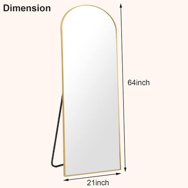 64"x21" Arched Full Length Mirror Free Standing Leaning Mirror Hanging ...