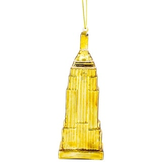 5" Gold Skyscraper Building Glass Christmas Ornament - Bed Bath ...
