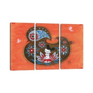iCanvas "Folk Blessings - Duck" by Martin Hsu 3-Piece Canvas Wall Art ...