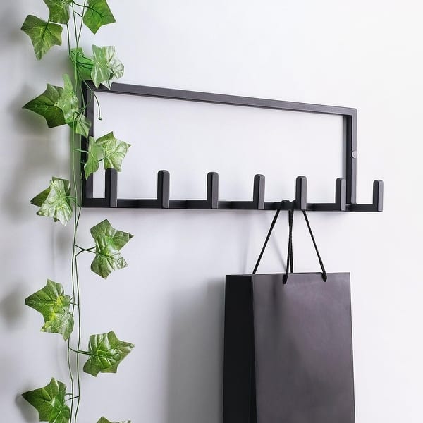 Metal Coat Rack Wall Mounted - Multi-Hook Hanging Rack for Coats, Bags ...