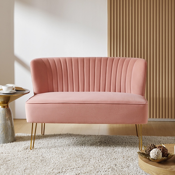 Curved back loveseat store