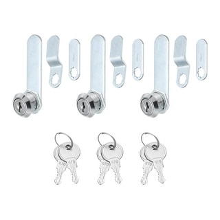Cabinet Locks with Keys, Zinc Alloy Cam - Silver - Bed Bath & Beyond ...