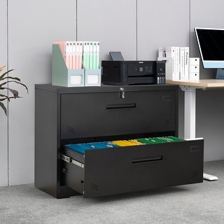 2 drawer horizontal steel lockable filing cabinet suitable for legal ...