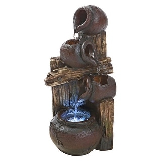 Design Toscano Casa Chianti Cascading Urns Illuminated Garden Fountain ...
