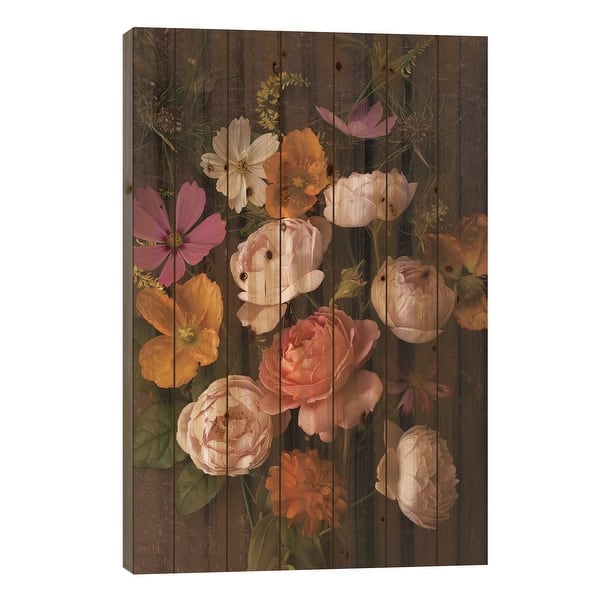 A Pocket Full Of Posies Print On Wood by Leah McLean - Multi-Color ...
