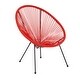 Oval Comfort Red Rattan Lounge Chair - Bed Bath & Beyond - 36898700