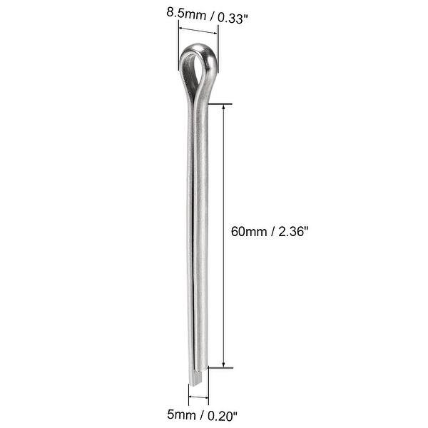 Split Cotter Pin - 304 Stainless Steel 2-Prongs Silver Tone 4Pcs - 5mm ...
