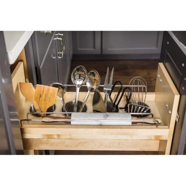 Hardware Resources 8" Wide Vanity Cabinet Pull Out Filler with Soft ...