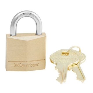 Master Lock 130D Solid Brass Padlock, 1-3/16", Standard steel shackle ...
