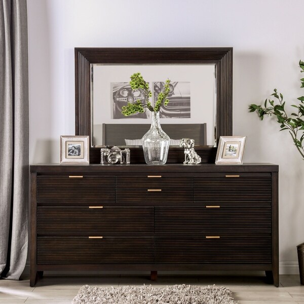 Bernado Contemporary Walnut 72 inch Wide Wood 8 Drawer Dresser by Furniture of America On Sale Bed Bath Beyond 35568671