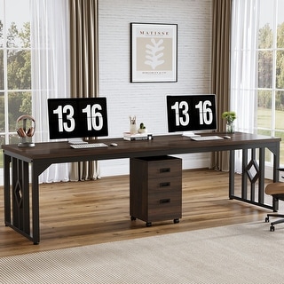 78.7-Inch Extra Long Computer Desk with File Cabinet - Bed Bath ...