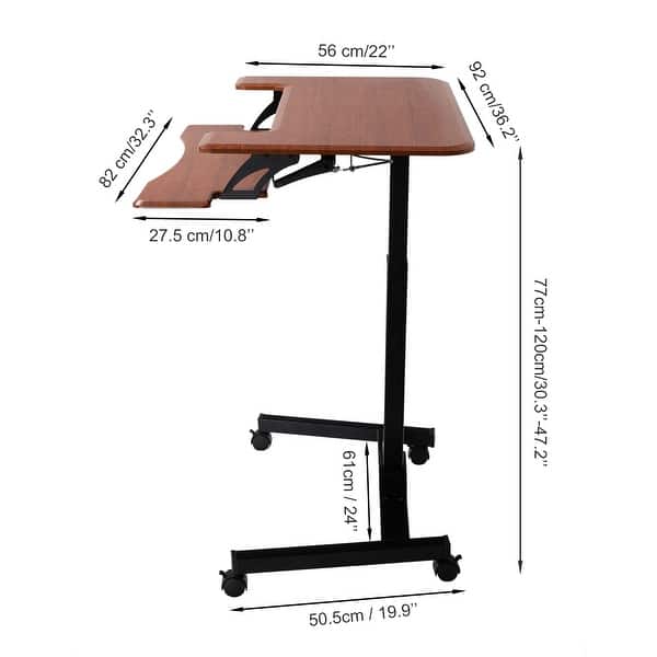 Walnut Laptop Desk with Keyboard Holder - Bed Bath & Beyond - 33600317