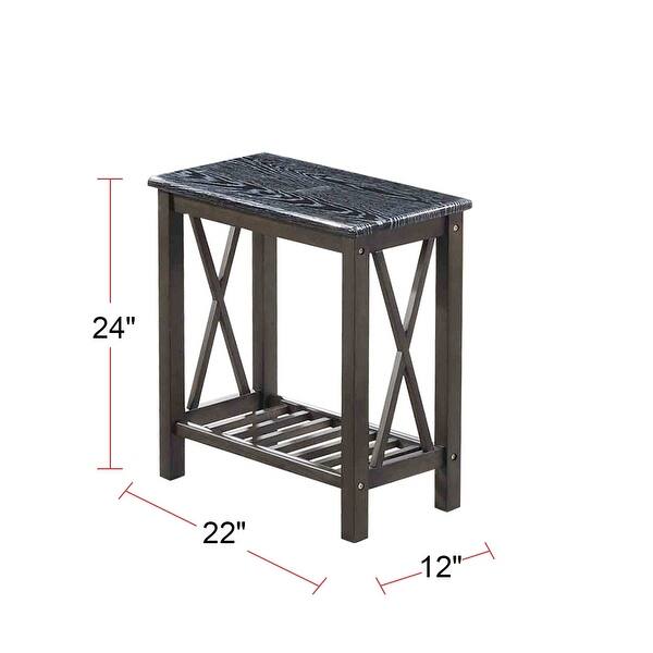 X-cross Side Table with Storage Shelf - Bed Bath & Beyond - 36417104