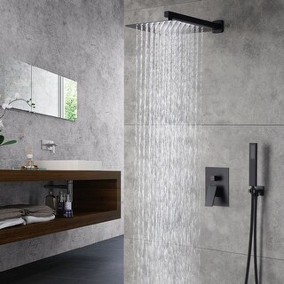 Clihome 10" Wall Mounted 2 Function Dual Shower Heads Shower System ...