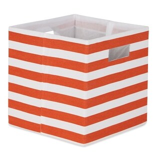 Striped Square Storage Bin - 13" - Red and white - Bed Bath & Beyond ...