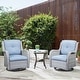 Gymojoy 3 Piece Outdoor Wicker Swivel Rocker with Cushion & Table - Bed ...