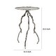 24 Inch Accent Table, Aluminum Metal Branch Tripod Legs, Antique Silver ...