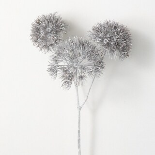 31.5"H Sullivans Triple Dusty Charcoal Allium, White - 9"L x 9"W x 31.5 ...